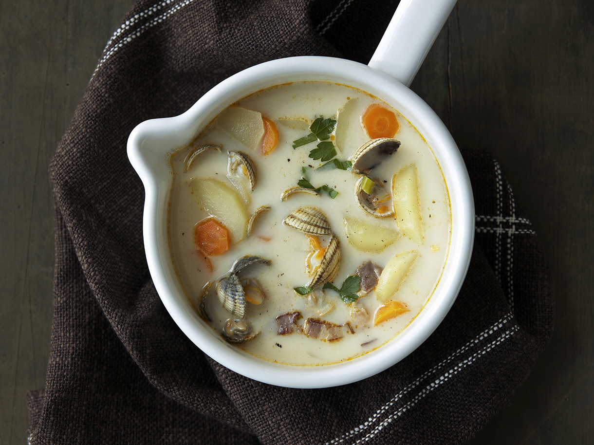 Boston clam chowder - Bouillon aux coquillages - Spécial Gastronomie