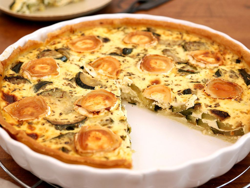 Recette tarte cougette chèvre - Spécial Gastronomie