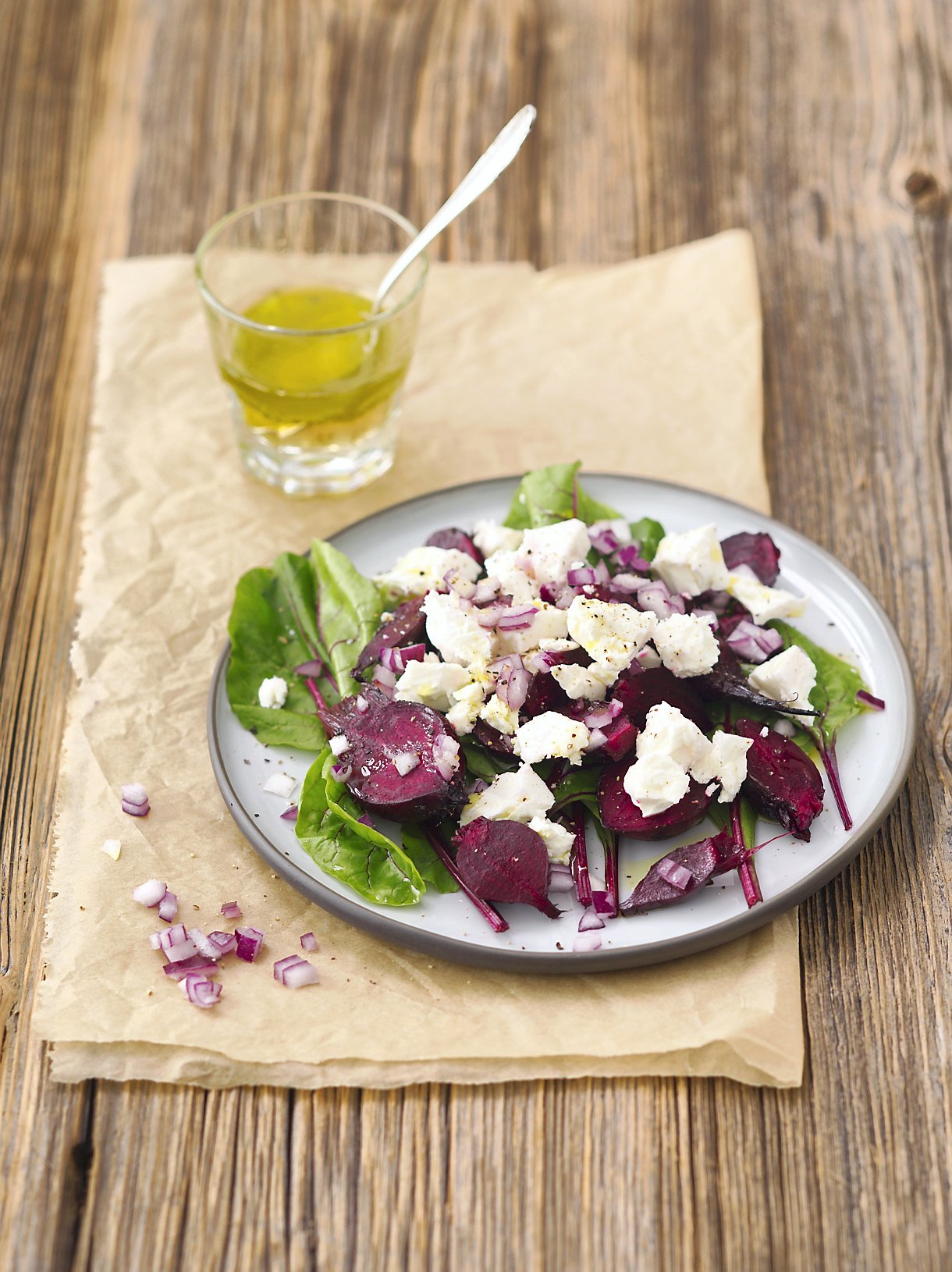 Salade de betteraves tièdes, feta et oignons rouges - Spécial Gastronomie