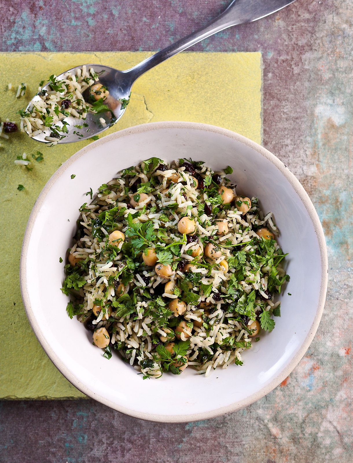 Salade de riz et pois chiches aux herbes - Spécial Gastronomie