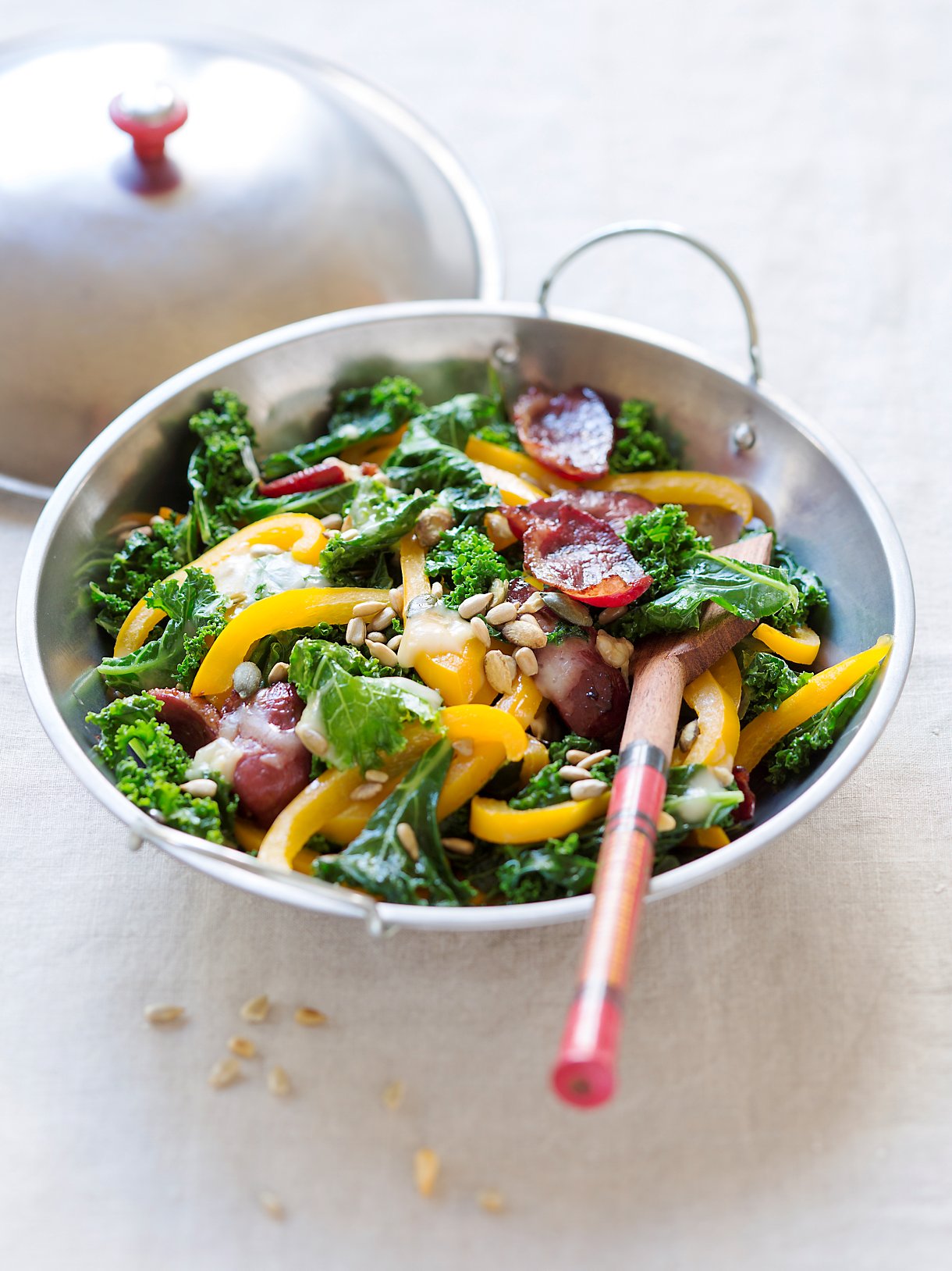 Wok de chou kale au reblochon et magret - Spécial Gastronomie